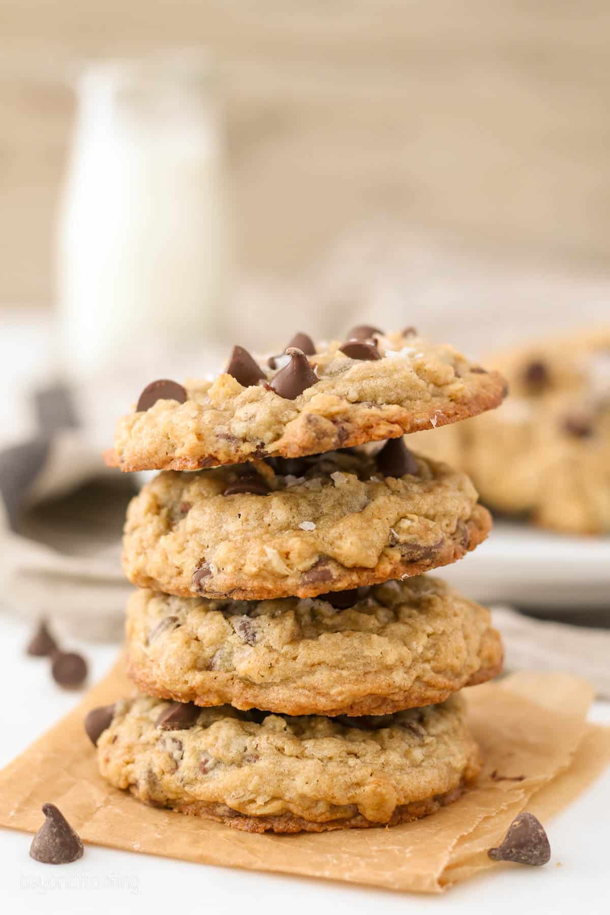 Chewy Chocolate Chip Oatmeal Cookies | Beyond Frosting