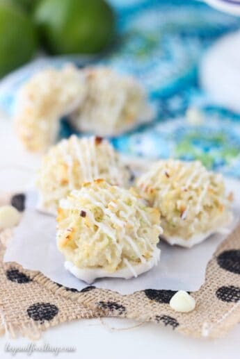 Gooey Coconut Lime Macaroons Recipe | Beyond Frosting