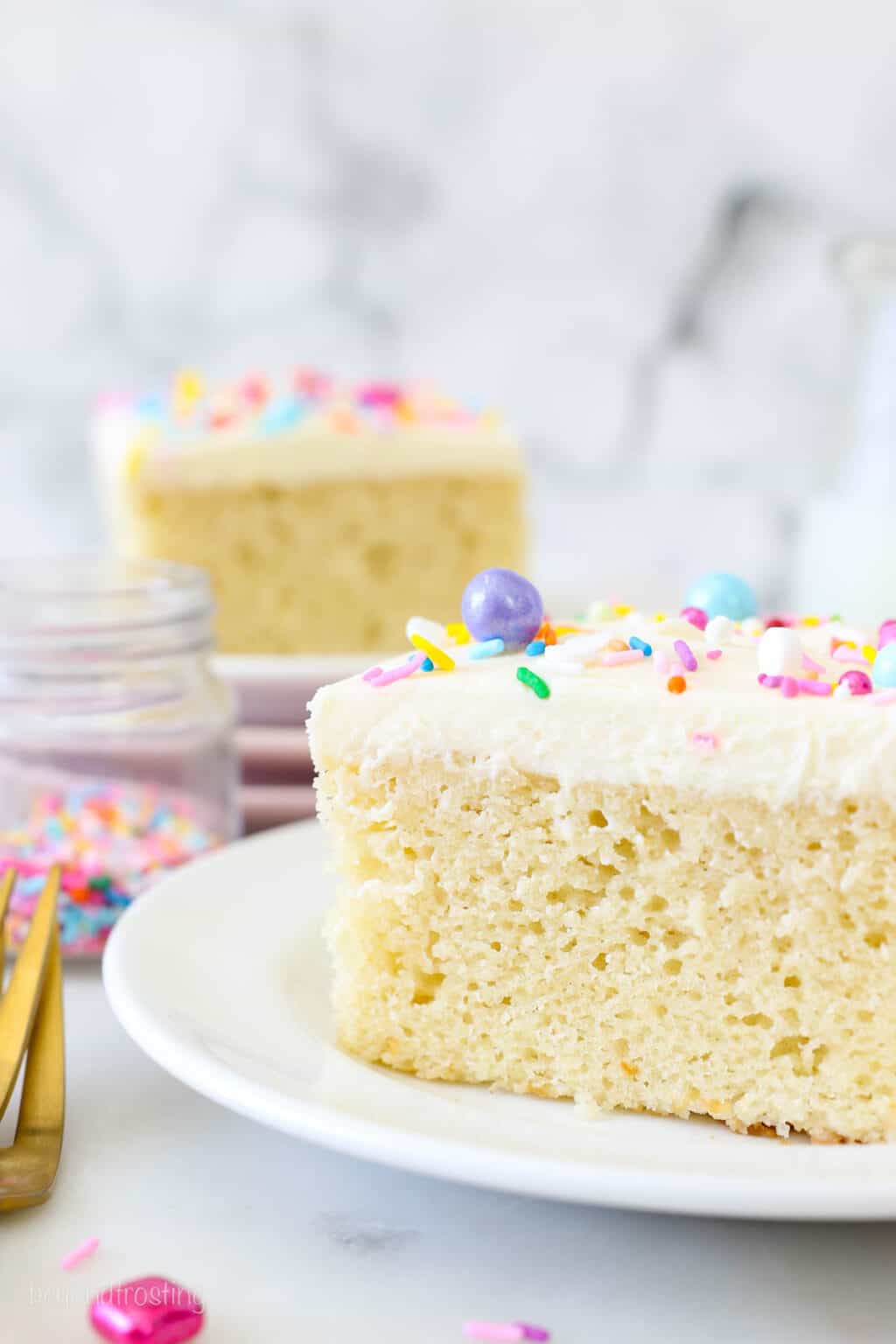 Moist Vanilla Cake Recipe | Beyond Frosting