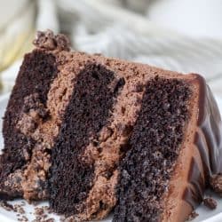 Homemade French Silk Chocolate Cake with Chocolate Frosting