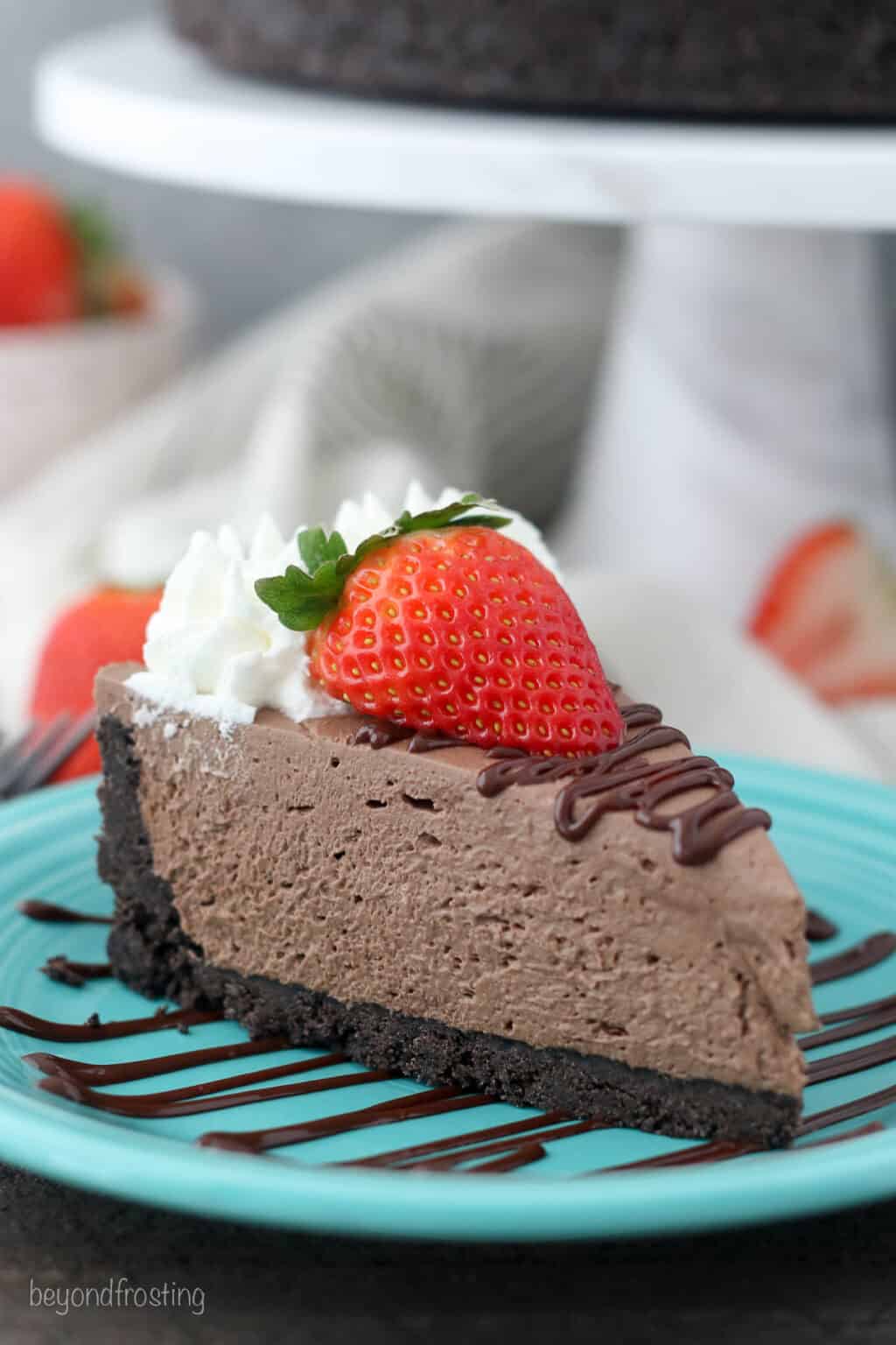 Easy No Bake Chocolate Cheesecake | Beyond Frosting