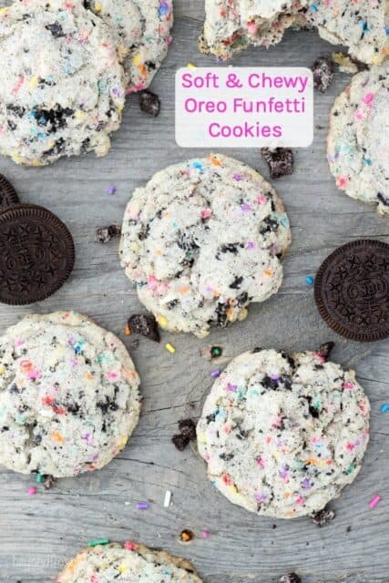 Soft and Chewy Oreo Funfetti Cookies - Beyond Frosting