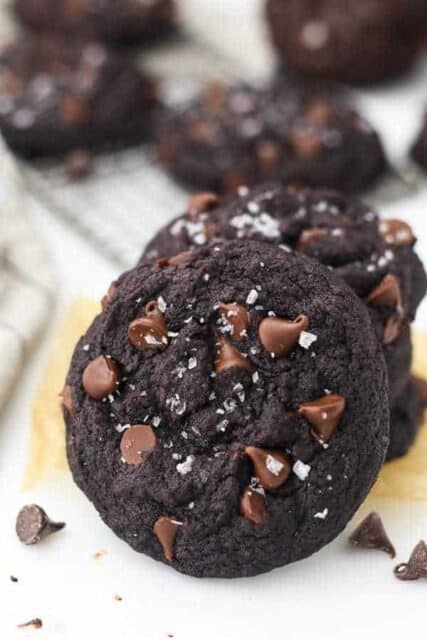 Soft & Chewy Double Chocolate Chip Cookies | Beyond Frosting