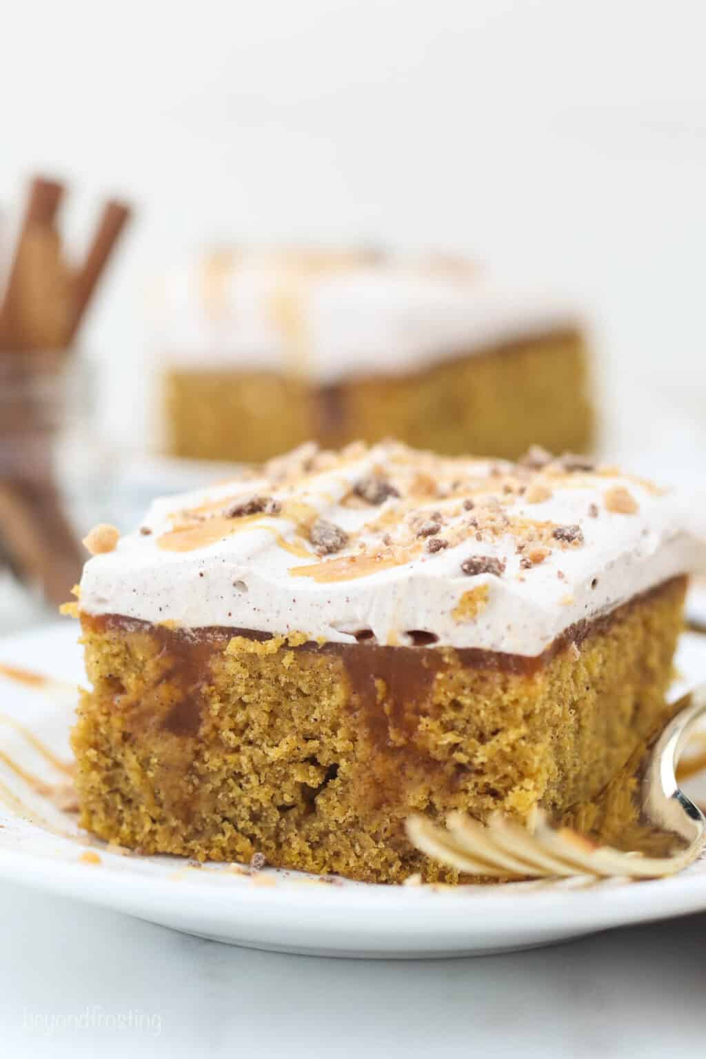 Pumpkin Poke Cake Recipe | Beyond Frosting