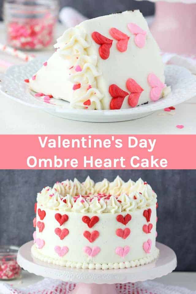Valentine’s Day Ombre Heart Cake - Beyond Frosting