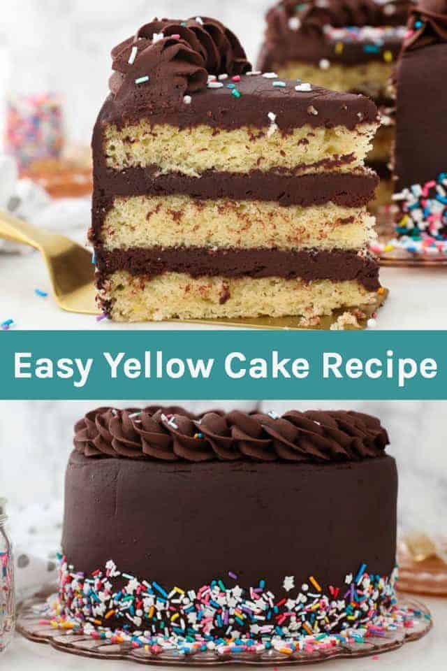 Yellow Cake with Chocolate Frosting - Beyond Frosting