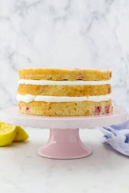 The Best Lemon Raspberry Layer Cake l Beyond Frosting