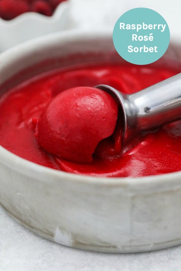 Simple Raspberry Rosé Sorbet | Beyond Frosting