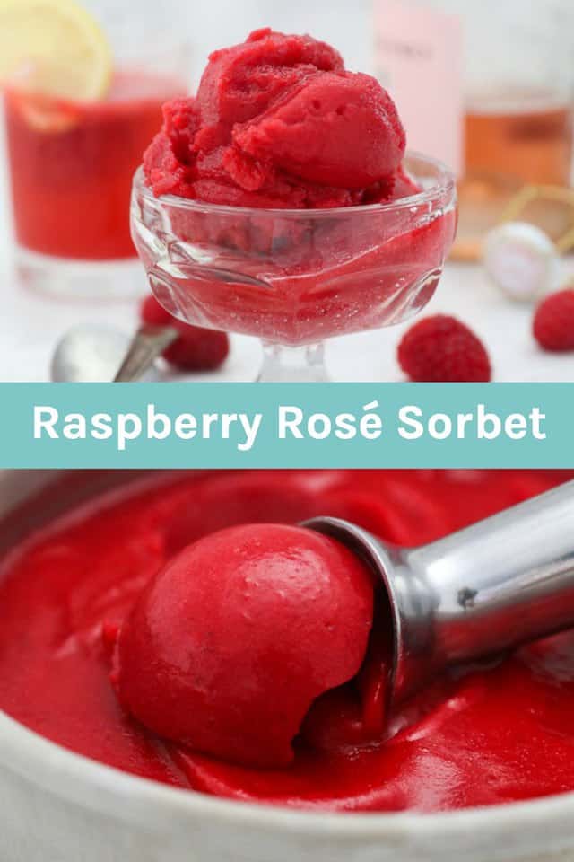 Simple Raspberry Rosé Sorbet | Beyond Frosting