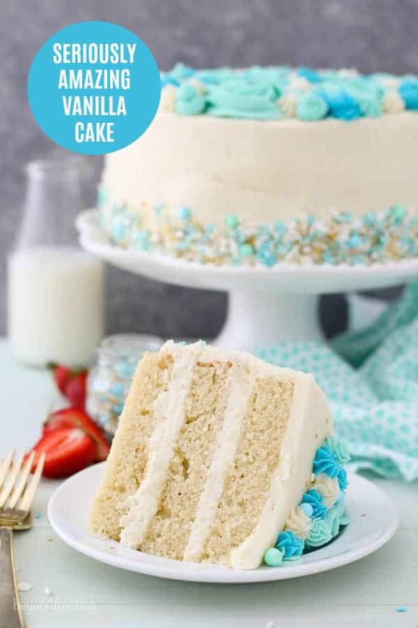 Easy Vanilla Cake Recipe | Moist Vanilla Cake with Vanilla Buttercream