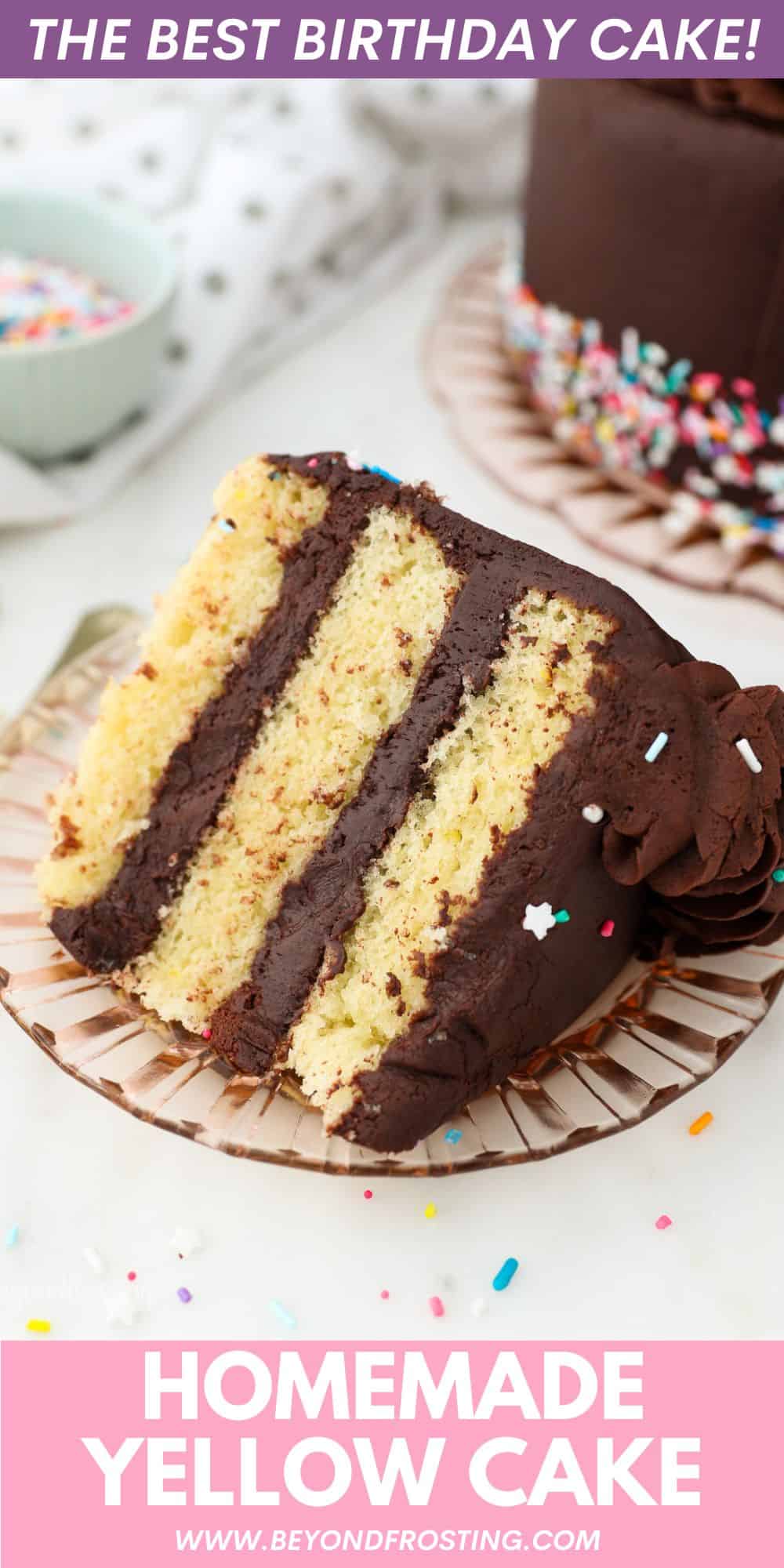 Yellow Layer Cake With Chocolate Frosting | Beyond Frosting