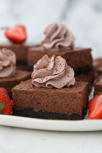 Easy Chocolate Cheesecake Bar Recipe | Beyond Frosting