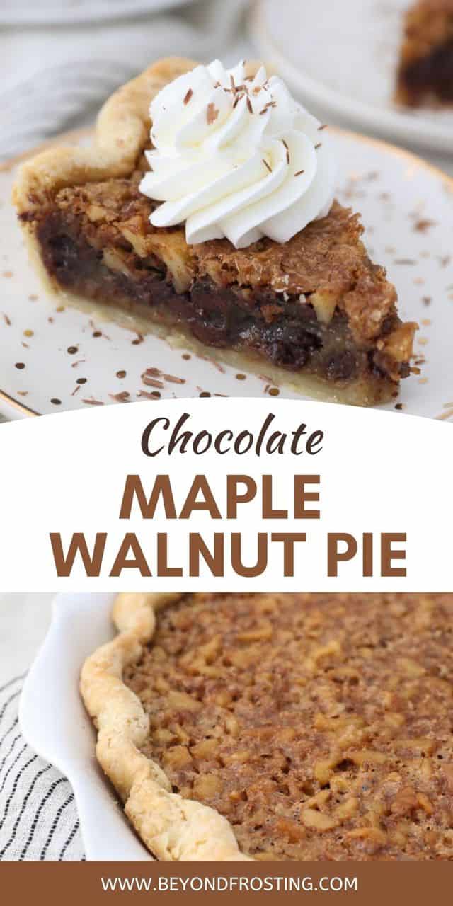 Chocolate Walnut Pie with Maple Syrup | Beyond Frosting