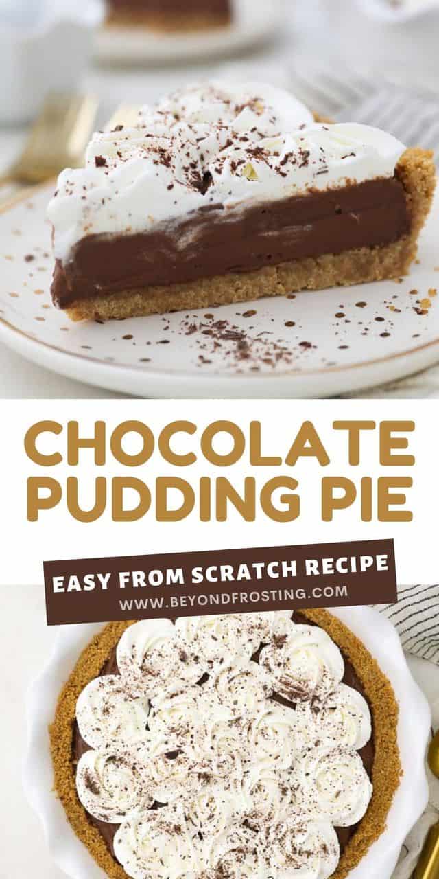 Easy Homemade Chocolate Pudding Pie Recipe | Beyond Frosting