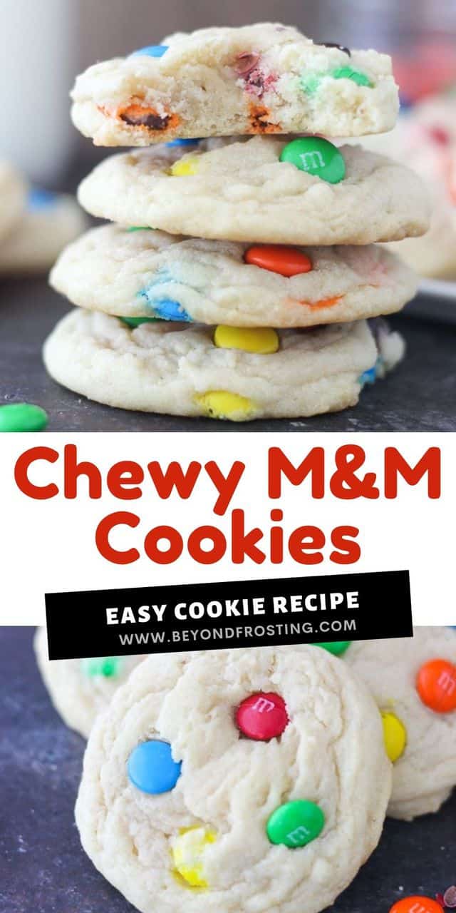 Easy Chewy M&M Cookies (Video) | Beyond Frosting
