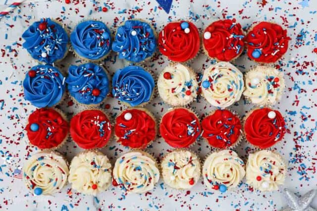 American Flag Cake | Easy Pull Apart Cupcake Cake | Beyond Frosting
