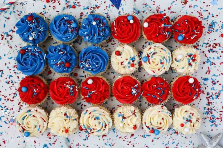 American Flag Cake | Easy Pull Apart Cupcake Cake | Beyond Frosting
