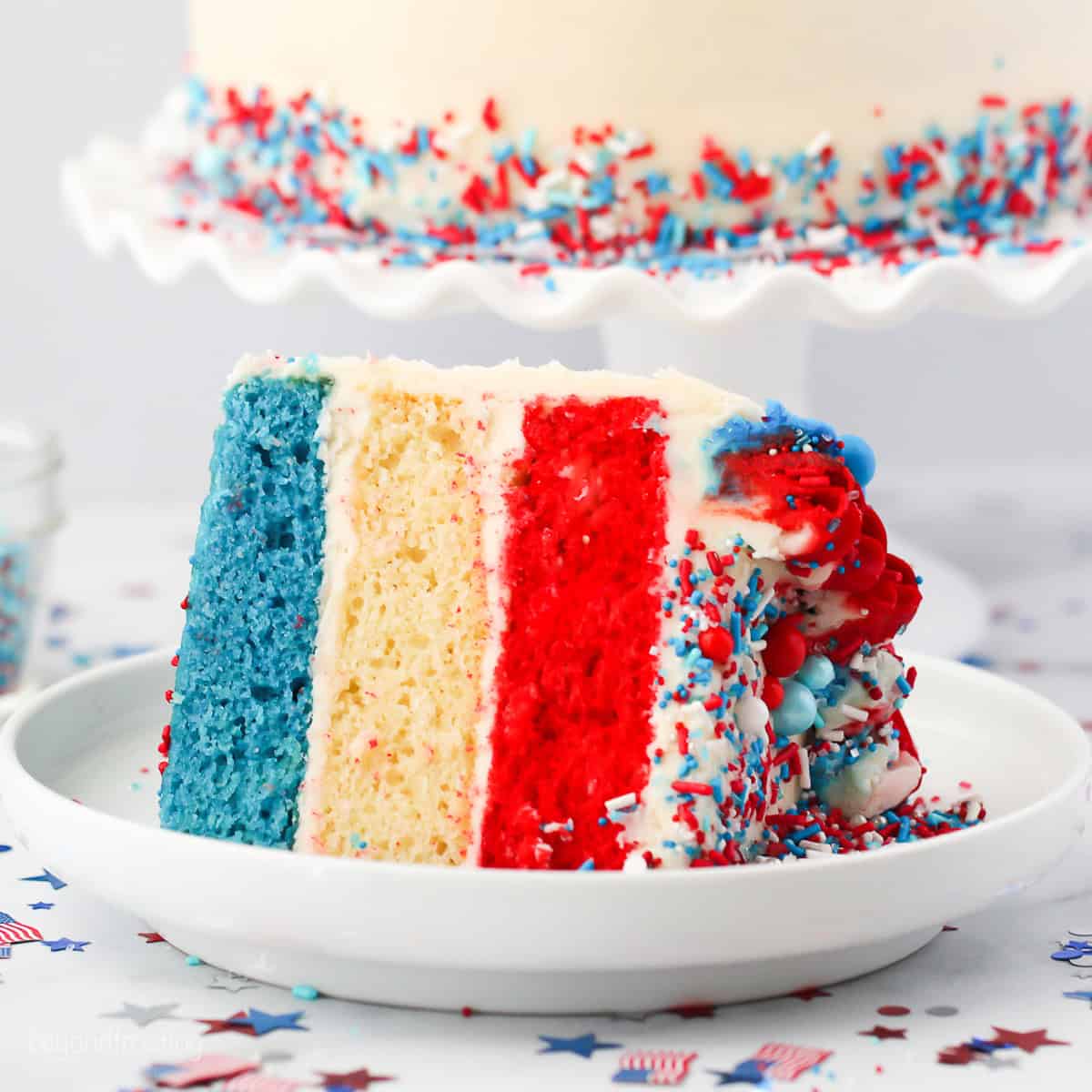Red, White and Blue Layer Cake | Beyond Frosting