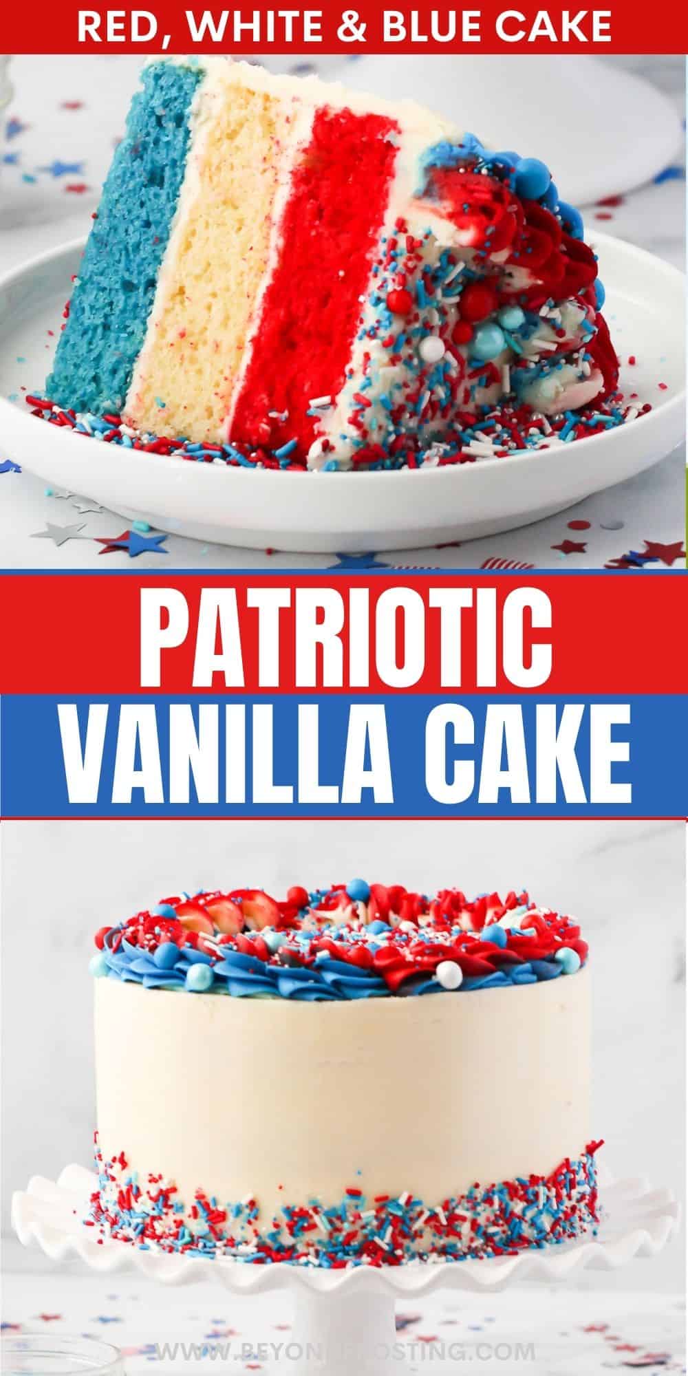 Red, White and Blue Layer Cake | Beyond Frosting