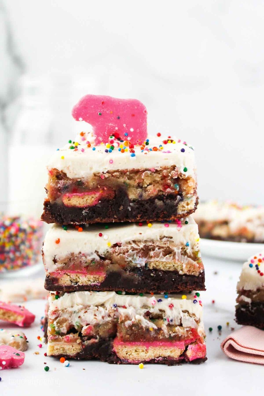 Homemade Frosted Circus Animal Brookies Recipe | Beyond Frosting