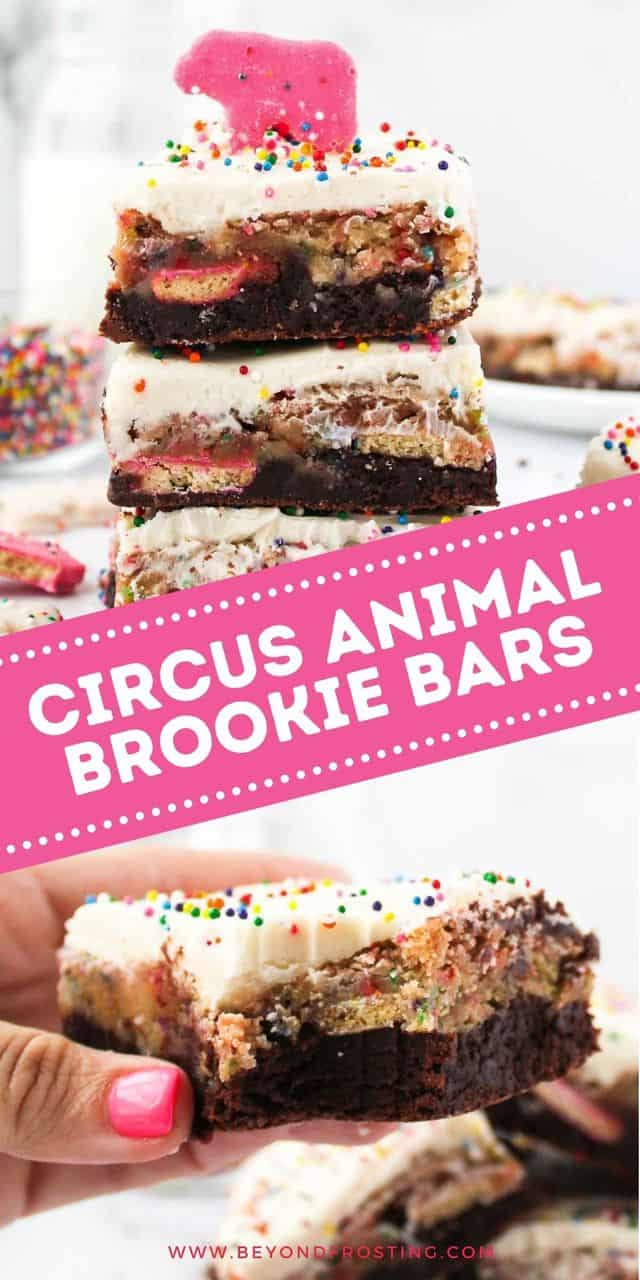 Homemade Frosted Circus Animal Brookies Recipe | Beyond Frosting