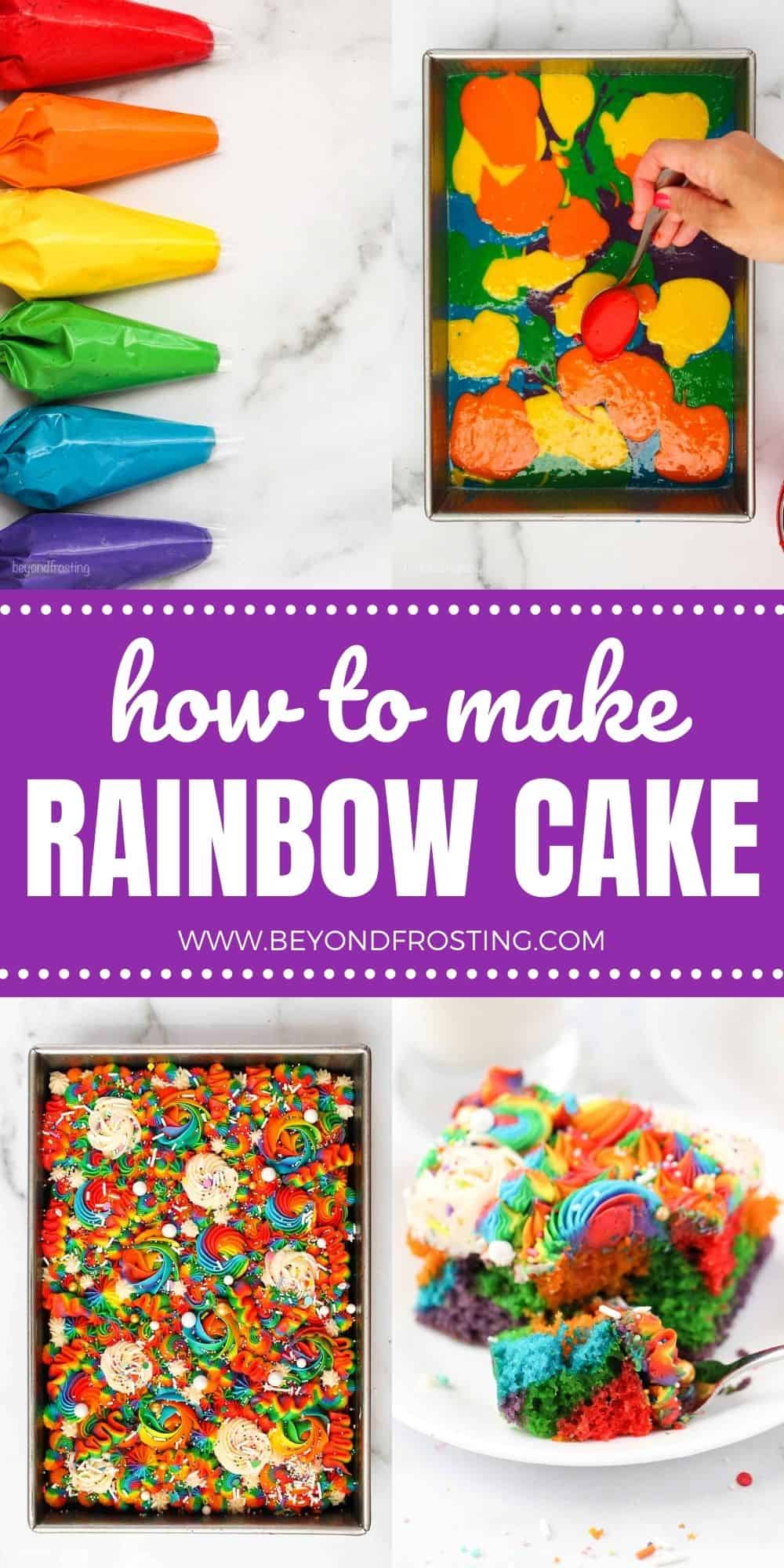 Rainbow Cake (Easy Tie-Dye Effect!) l Beyond Frosting
