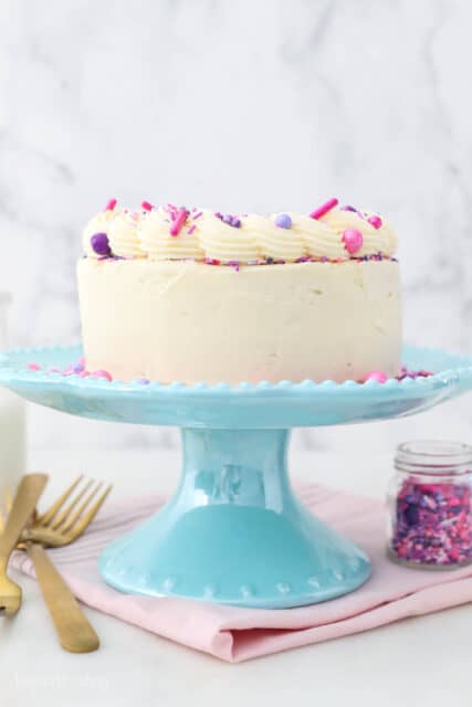 Easy Mini Vanilla Cake with Vanilla Buttercream | Beyond Frosting