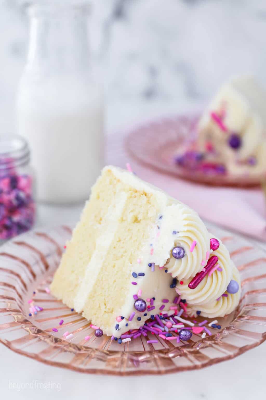 Easy Mini Vanilla Cake with Vanilla Buttercream | Beyond Frosting
