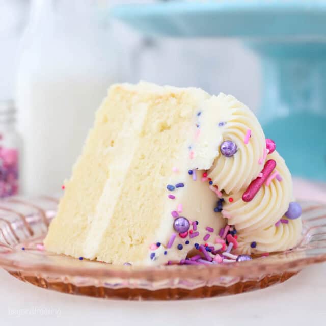 Easy Mini Vanilla Cake with Vanilla Buttercream | Beyond Frosting