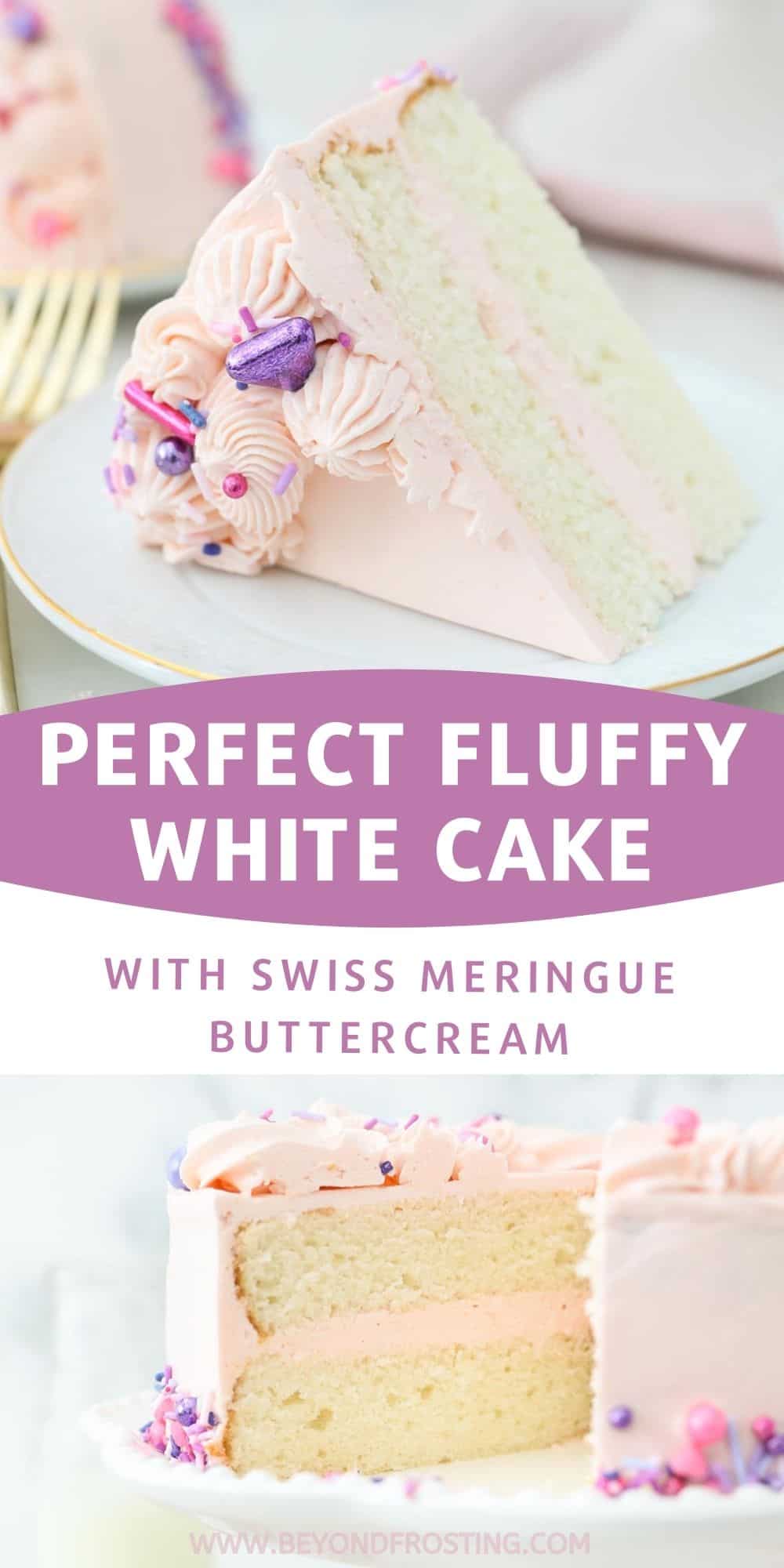 Easy White Cake Recipe with Pink Frosting | Beyond Frosting