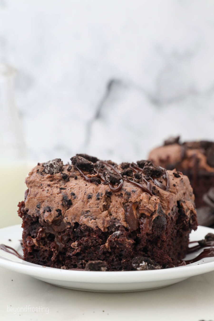 Oreo Dirt Poke Cake | Beyond Frosting