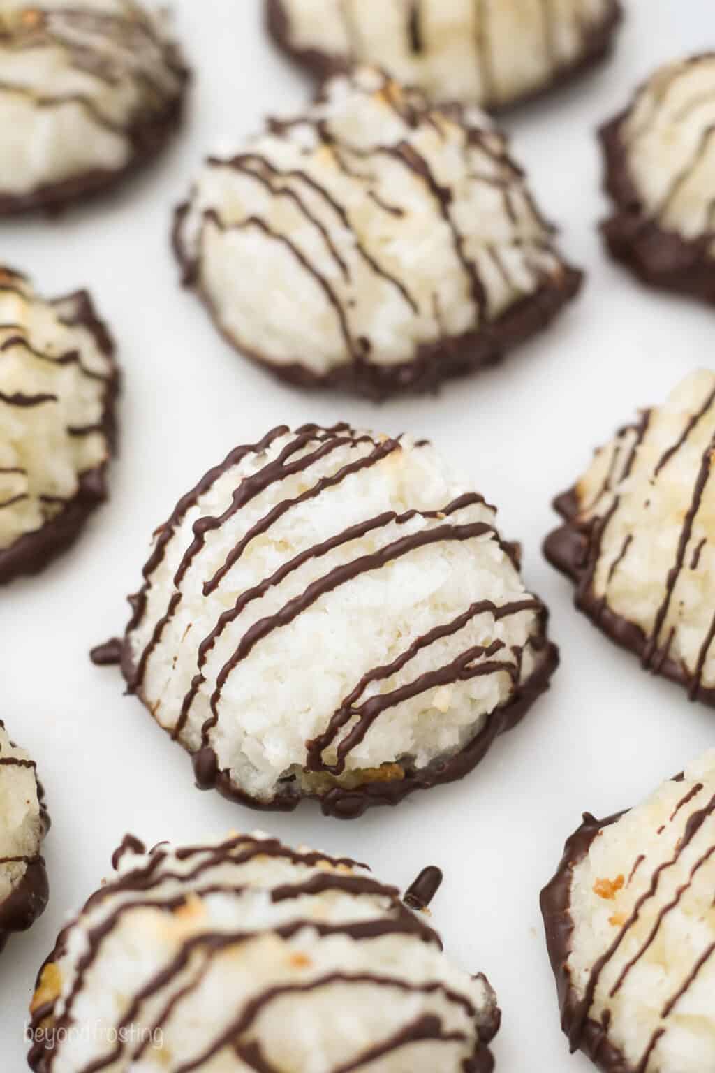 Easy Chocolate Coconut Macaroons | Beyond Frosting