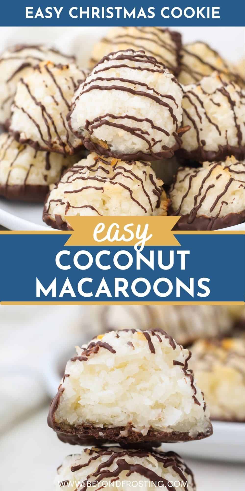Easy Chocolate Coconut Macaroons | Beyond Frosting