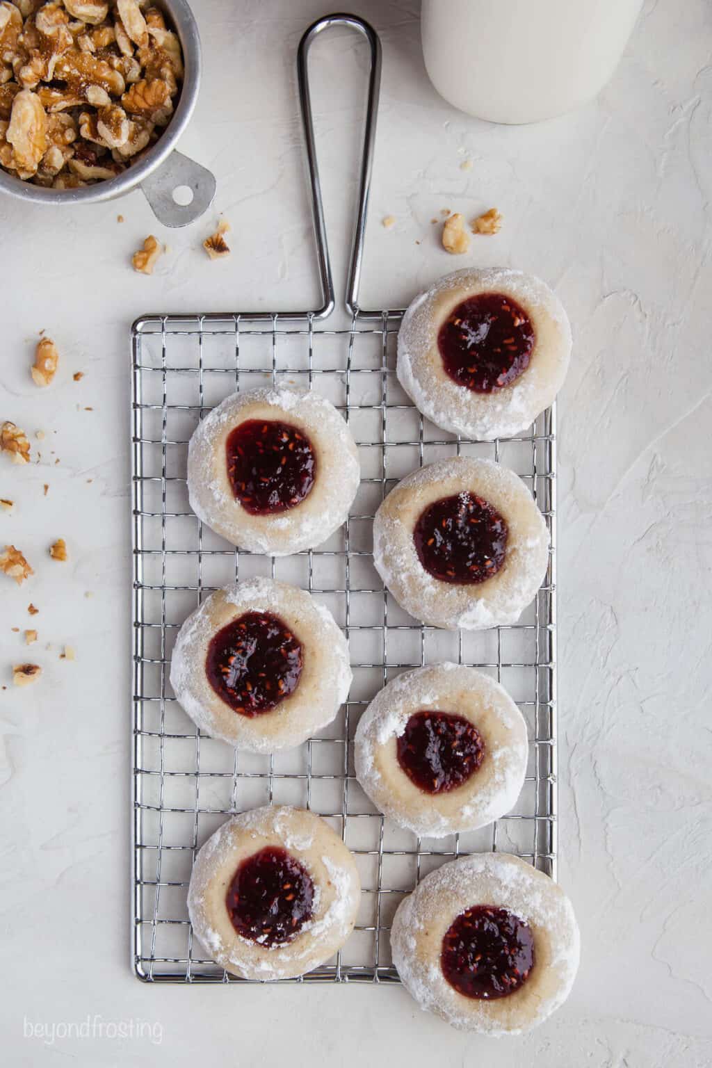 Soft and Chewy Jam Filled Thumbprint Cookies | Beyond Frosting