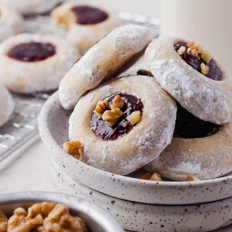 Soft and Chewy Jam Filled Thumbprint Cookies | Beyond Frosting