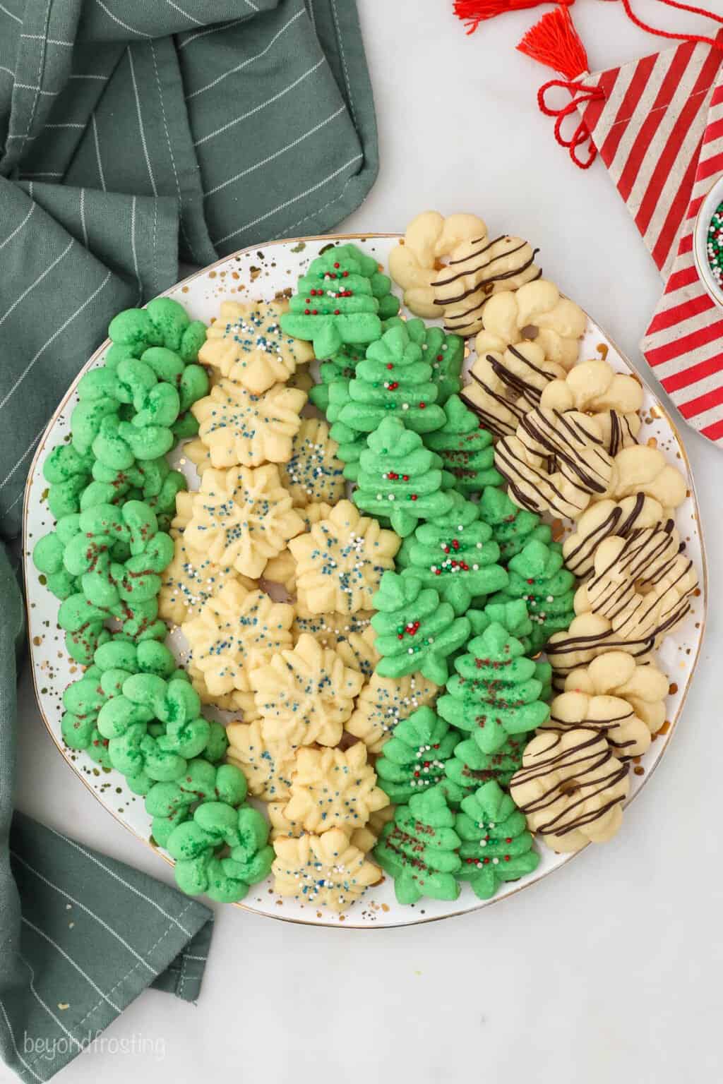 Buttery Homemade Spritz Cookies | Beyond Frosting