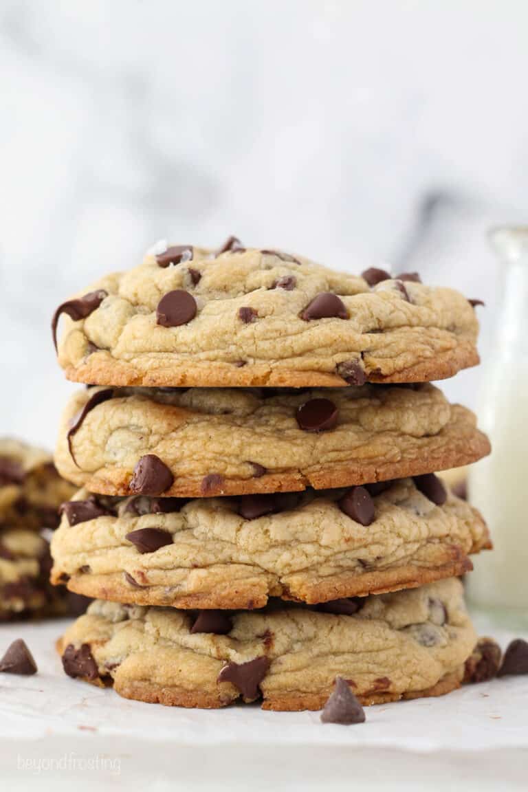 Extra Thick Chocolate Chip Cookies l Beyond Frosting