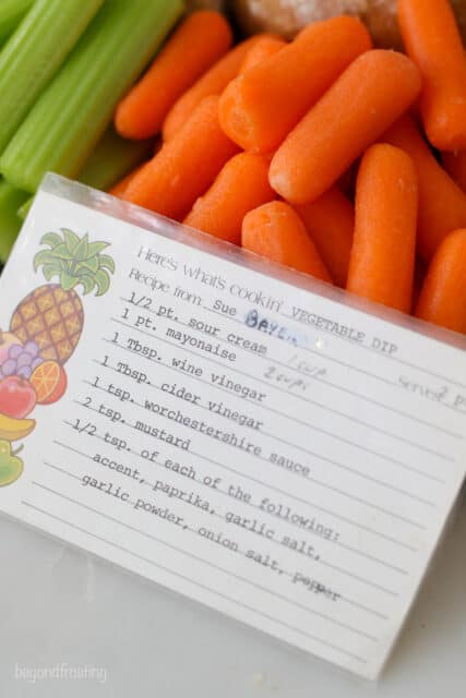 Easy Vegetable Dip Recipe l Beyond Frosting