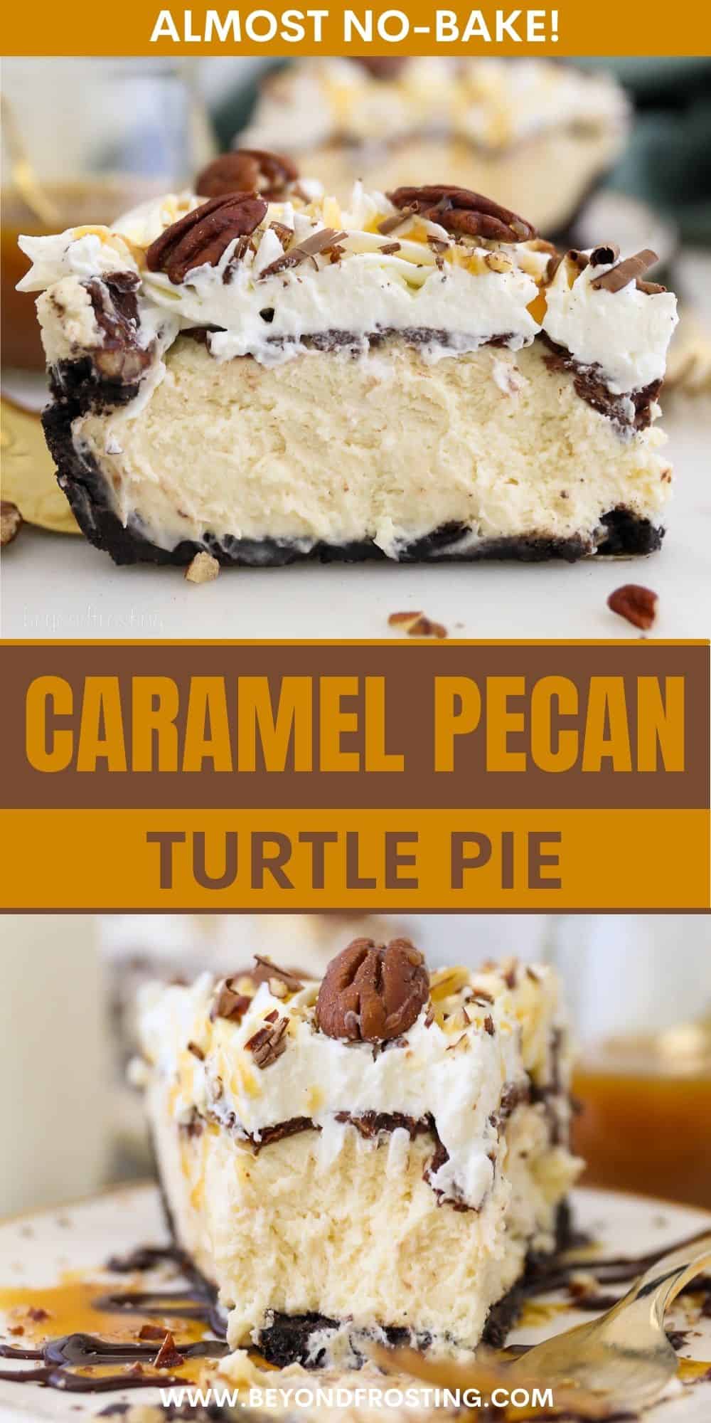 Easy Caramel Pecan Turtle Pie | Beyond Frosting