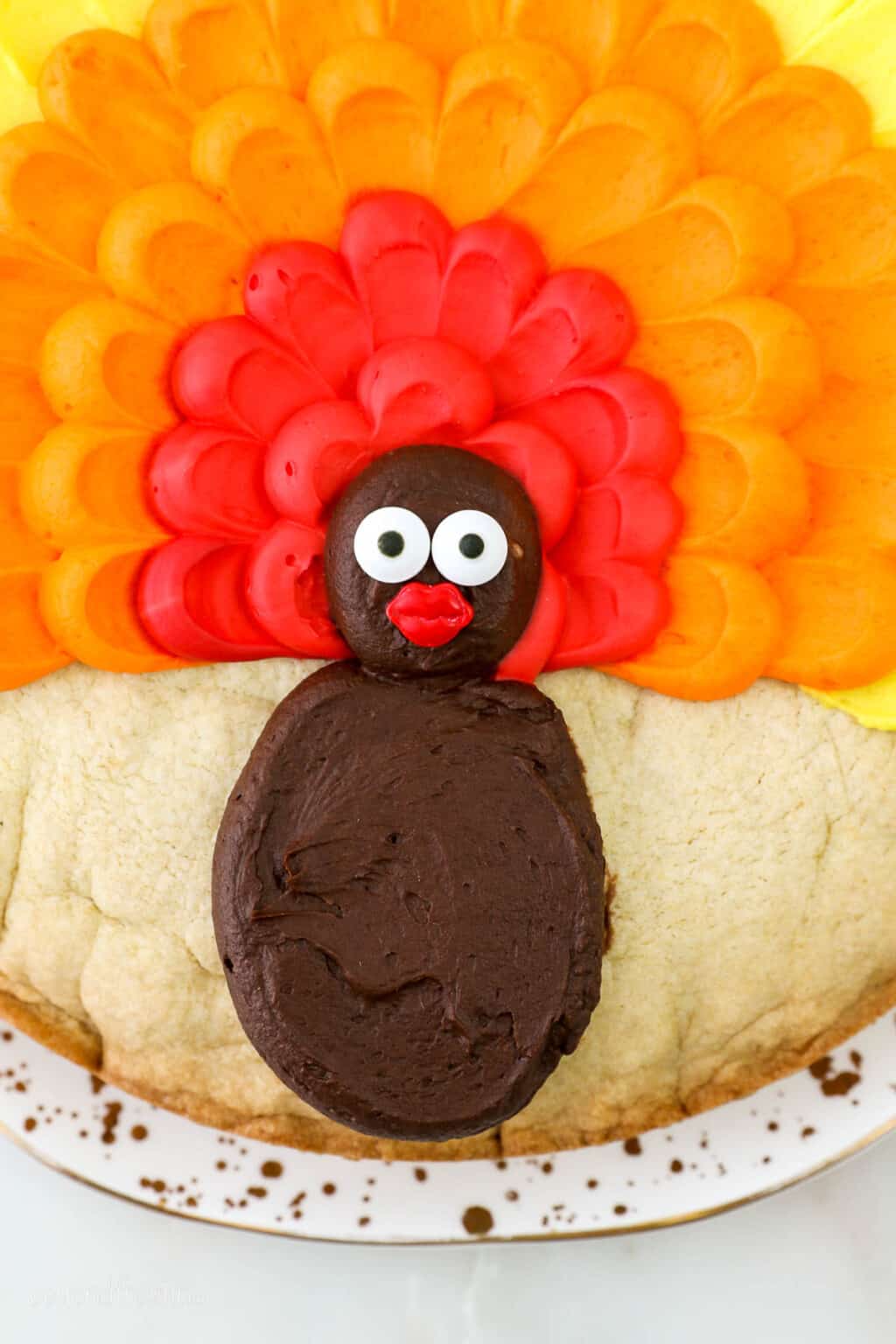 Easy Turkey Cake | Sugar Cookie Cake with Buttercream
