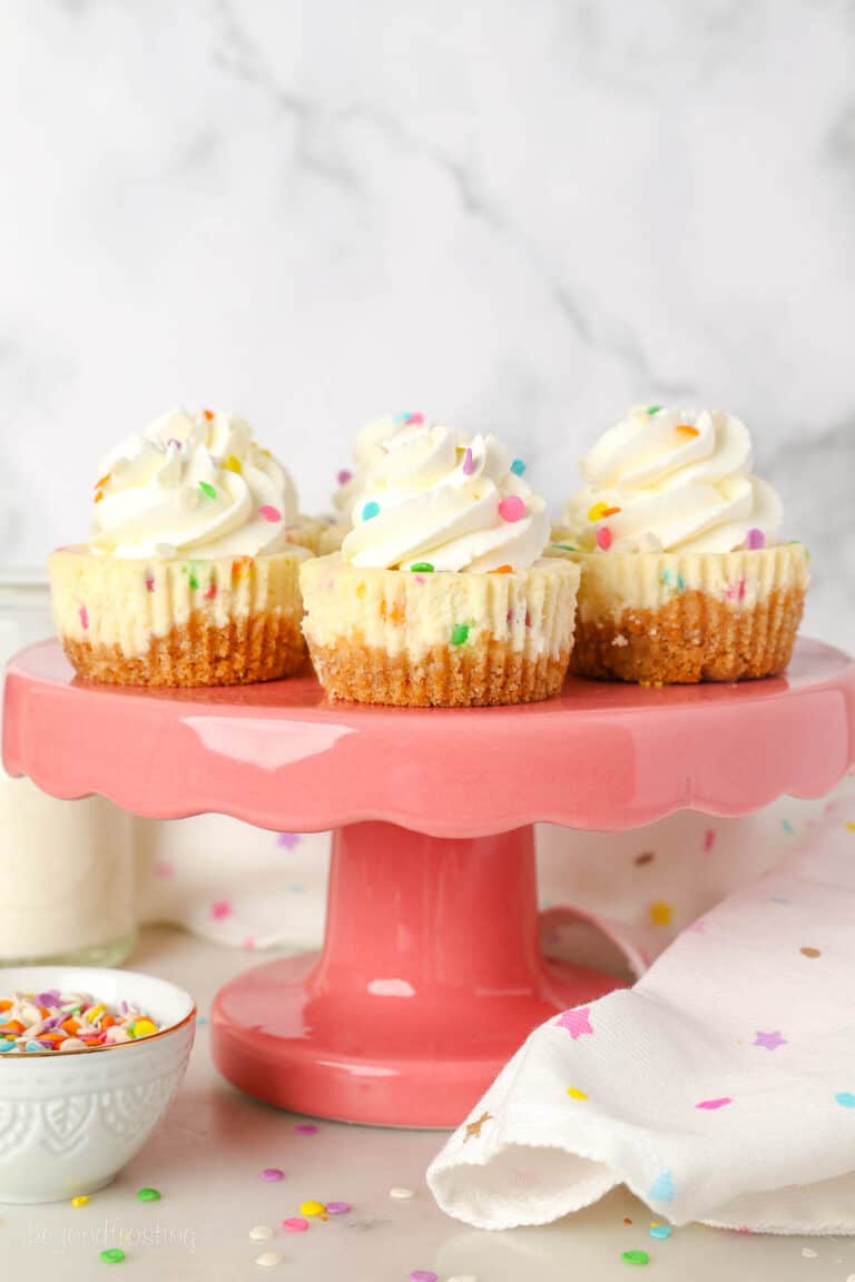 Mini Funfetti Cheesecakes | Beyond Frosting