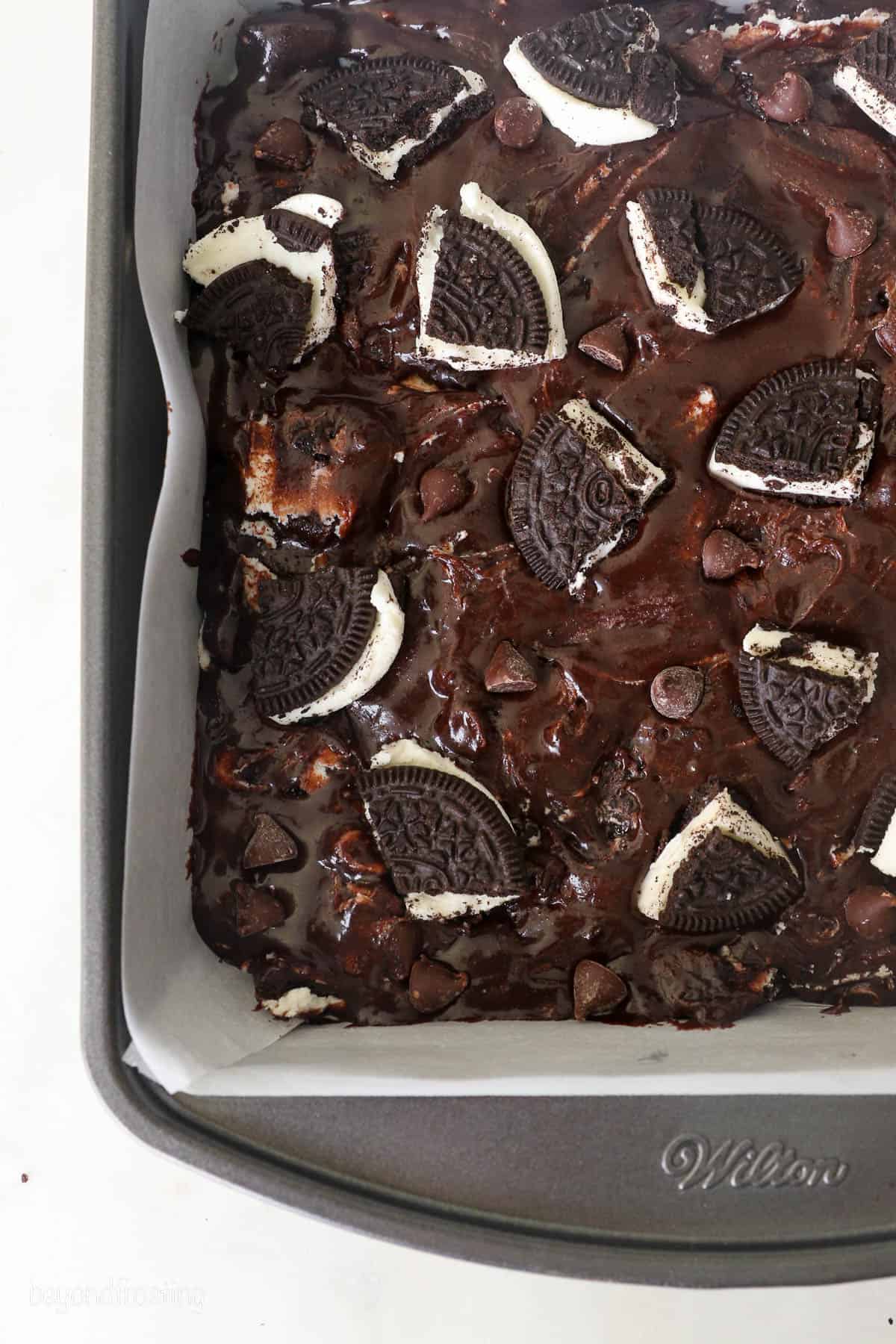 Easy Oreo Brownies | Beyond Frosting