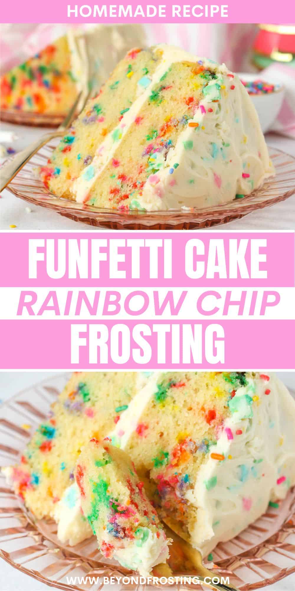 Confetti Cake with Rainbow Chip Frosting | Beyond Frosting