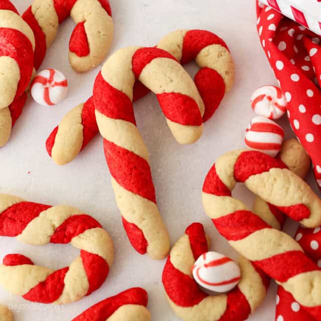 Easy Candy Cane Cookies | Beyond Frosting