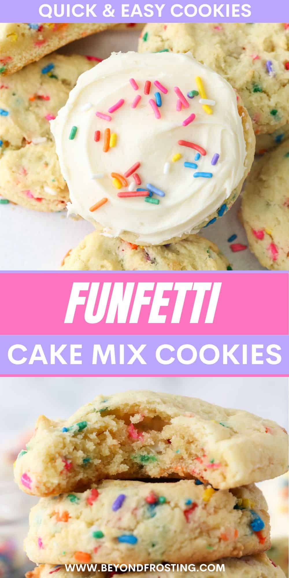 Funfetti Cake Mix Cookies | Beyond Frosting