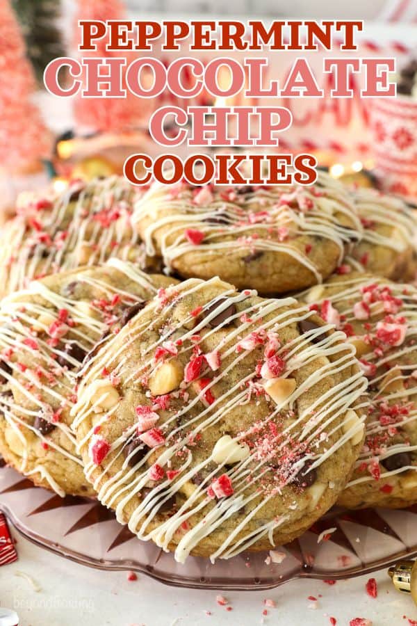 Peppermint Chocolate Chip Cookies | Beyond Frosting